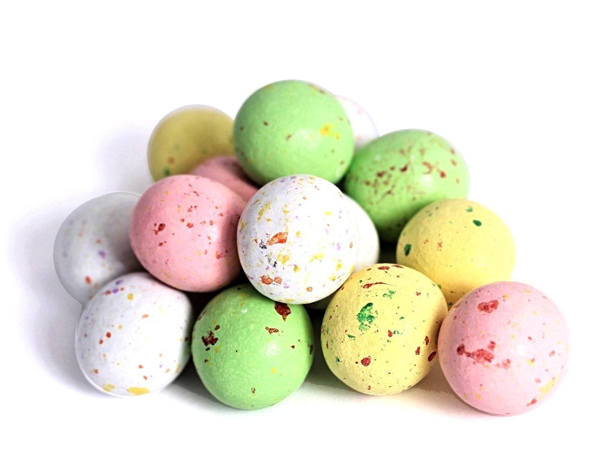 speckled candy eggs